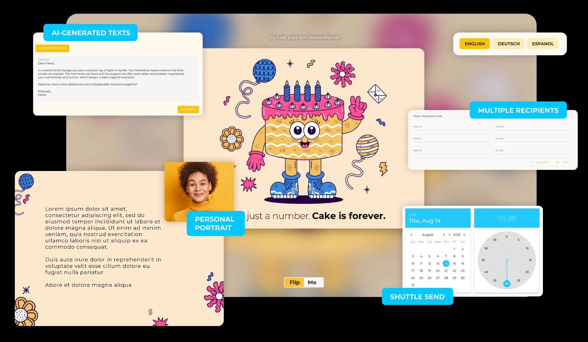 Birthday / eCard+ Send free beautiful eCards